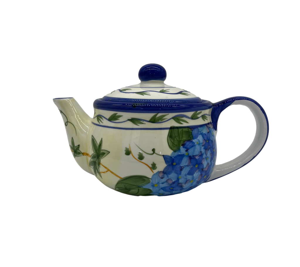 Blue hydrangea Tea Pot - Grace Cole Collection